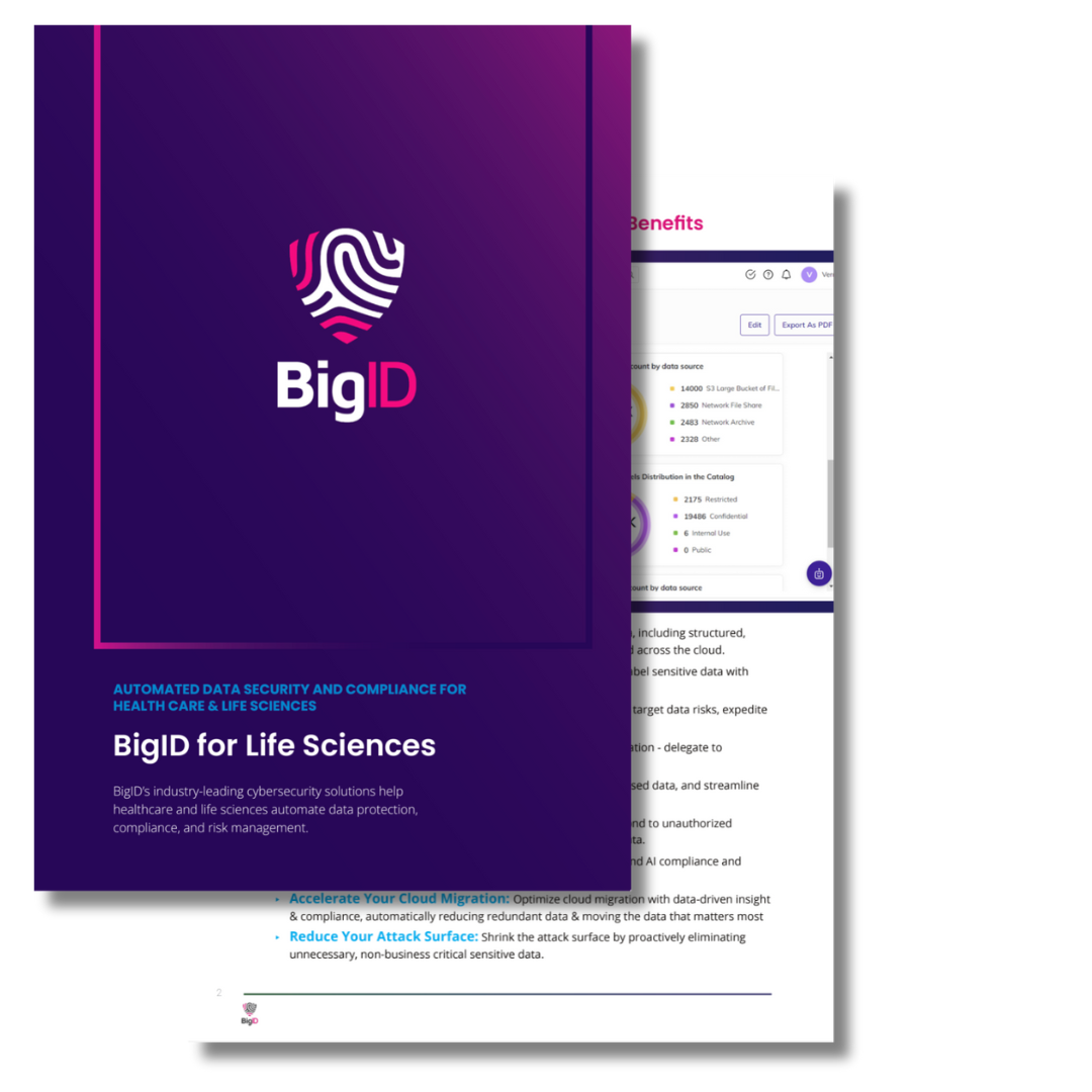 BigID for Life Sciences Data Sheet